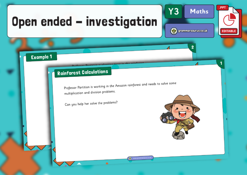 Year 3 Multiplication and Division Part 2 – Open ended - investigation ...