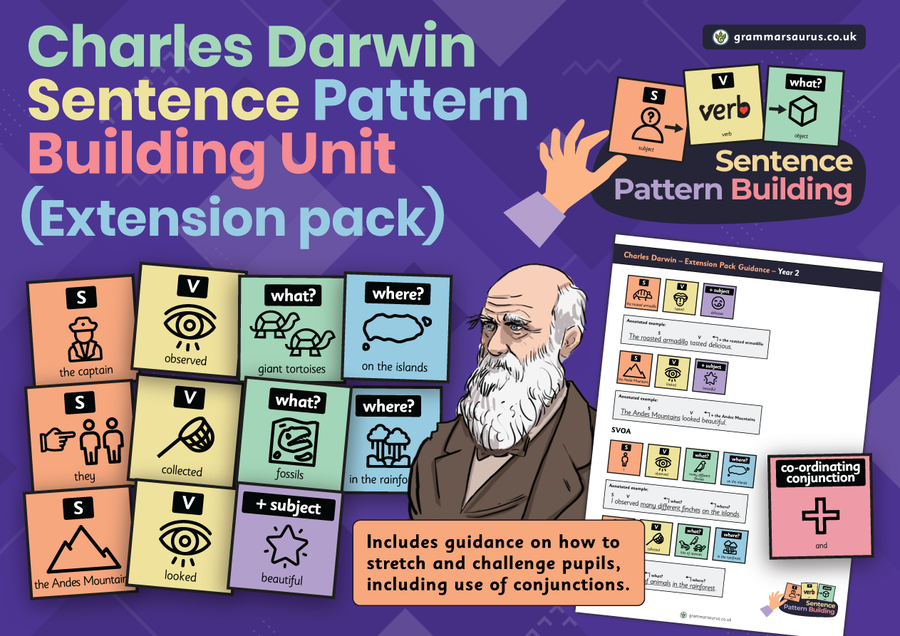 Charles Darwin Sentence Pattern Building Unit (Extension pack ...