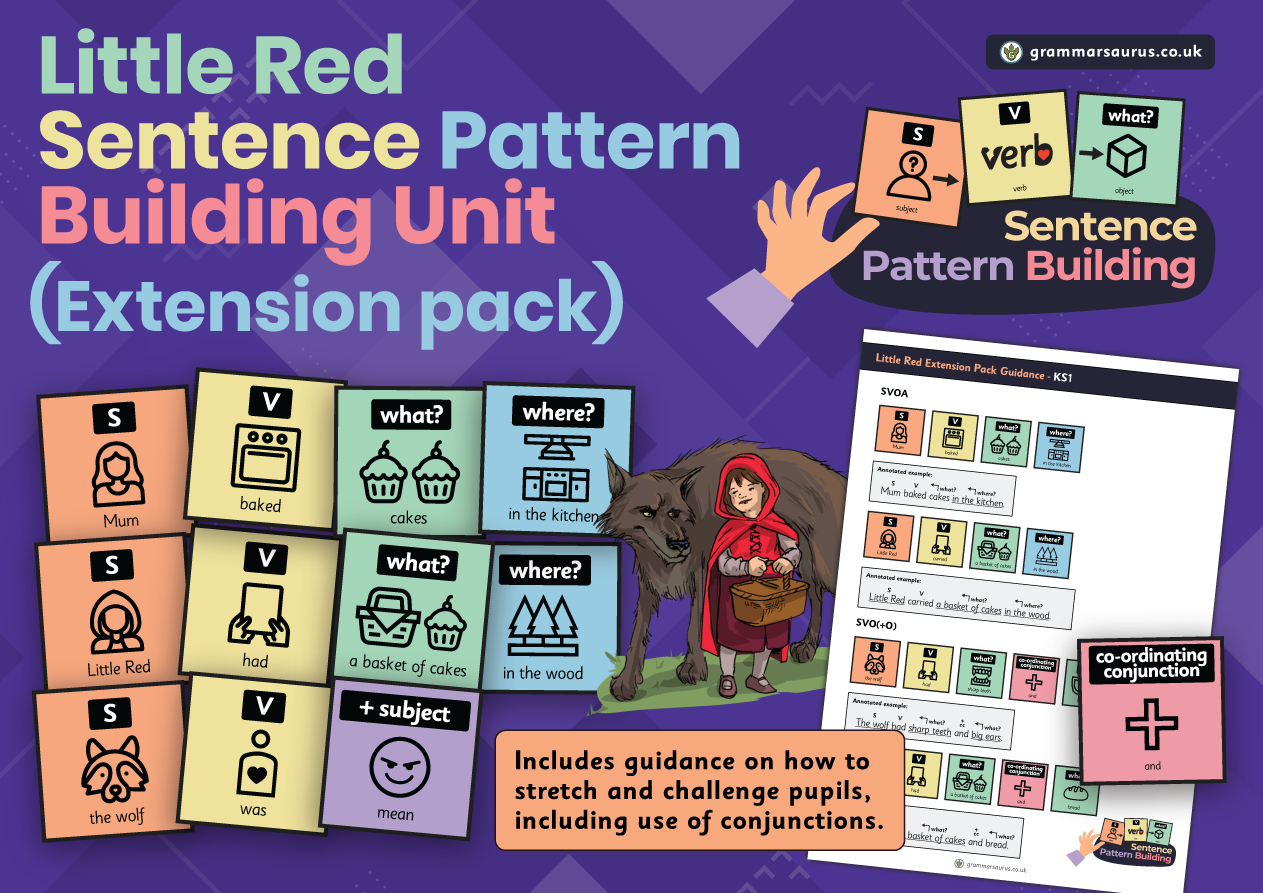Little Red (letter) Sentence Pattern Building Unit (Extension Pack ...