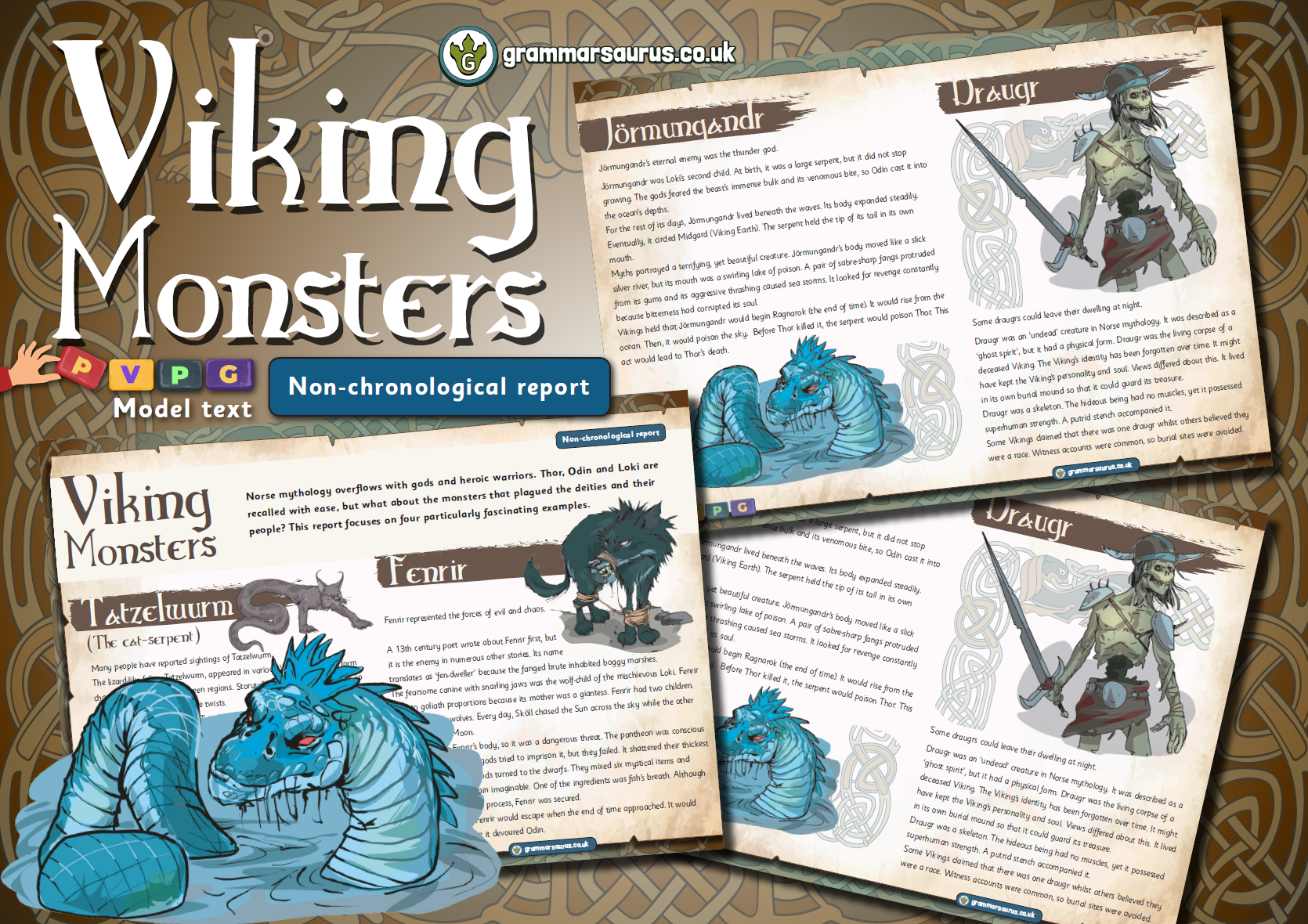 Year 6 PVPG Model Text - Non-chronological report - Viking Monsters ...