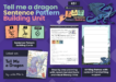 Tell me a dragon (non-chron) Sentence Pattern Building Unit - Grammarsaurus