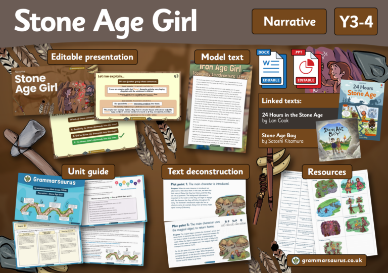 Year 3/4 Unit Guide – Narrative Pack – Stone Age Girl - Grammarsaurus