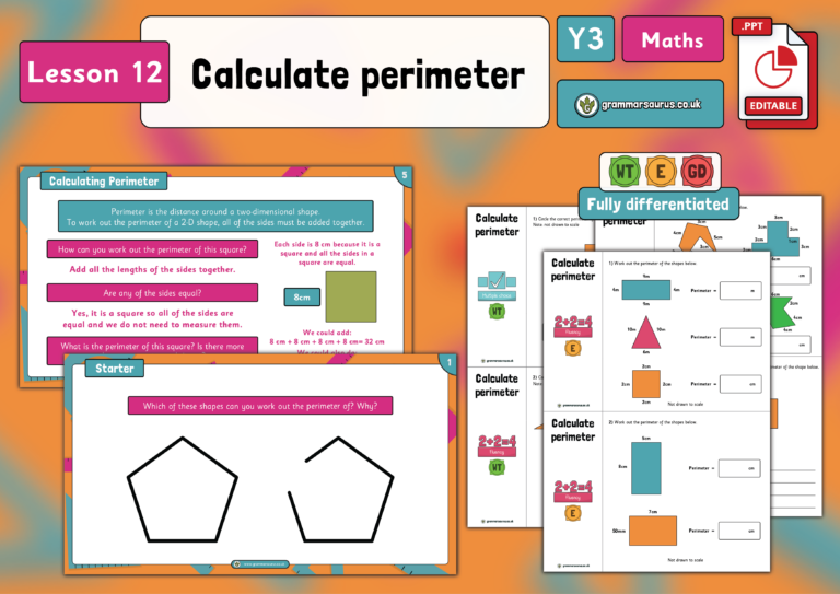 Year 3 Length and Perimeter - Calculate perimeter - Lesson 12 ...