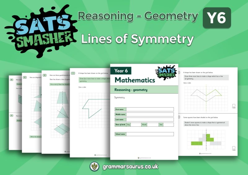 Y6 SATs Smasher (Maths): Reasoning - Geometry – Lines of Symmetry ...