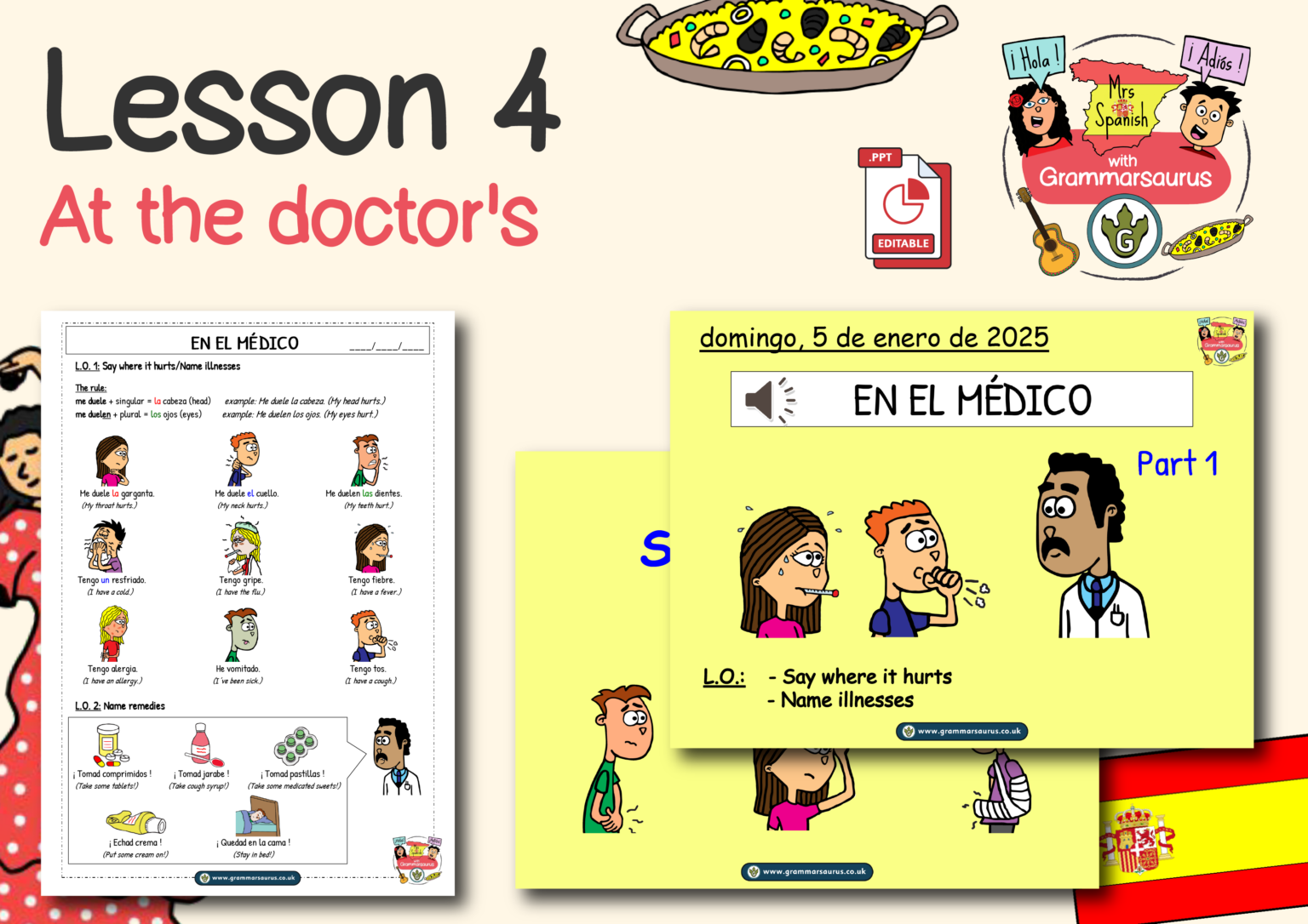 Year 5 - At the doctor's - Lesson 4 - Grammarsaurus