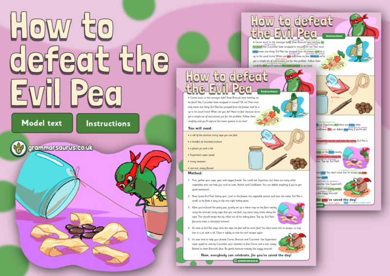 Year 2 Model Text – Instructions – How to defeat the Evil Pea ...
