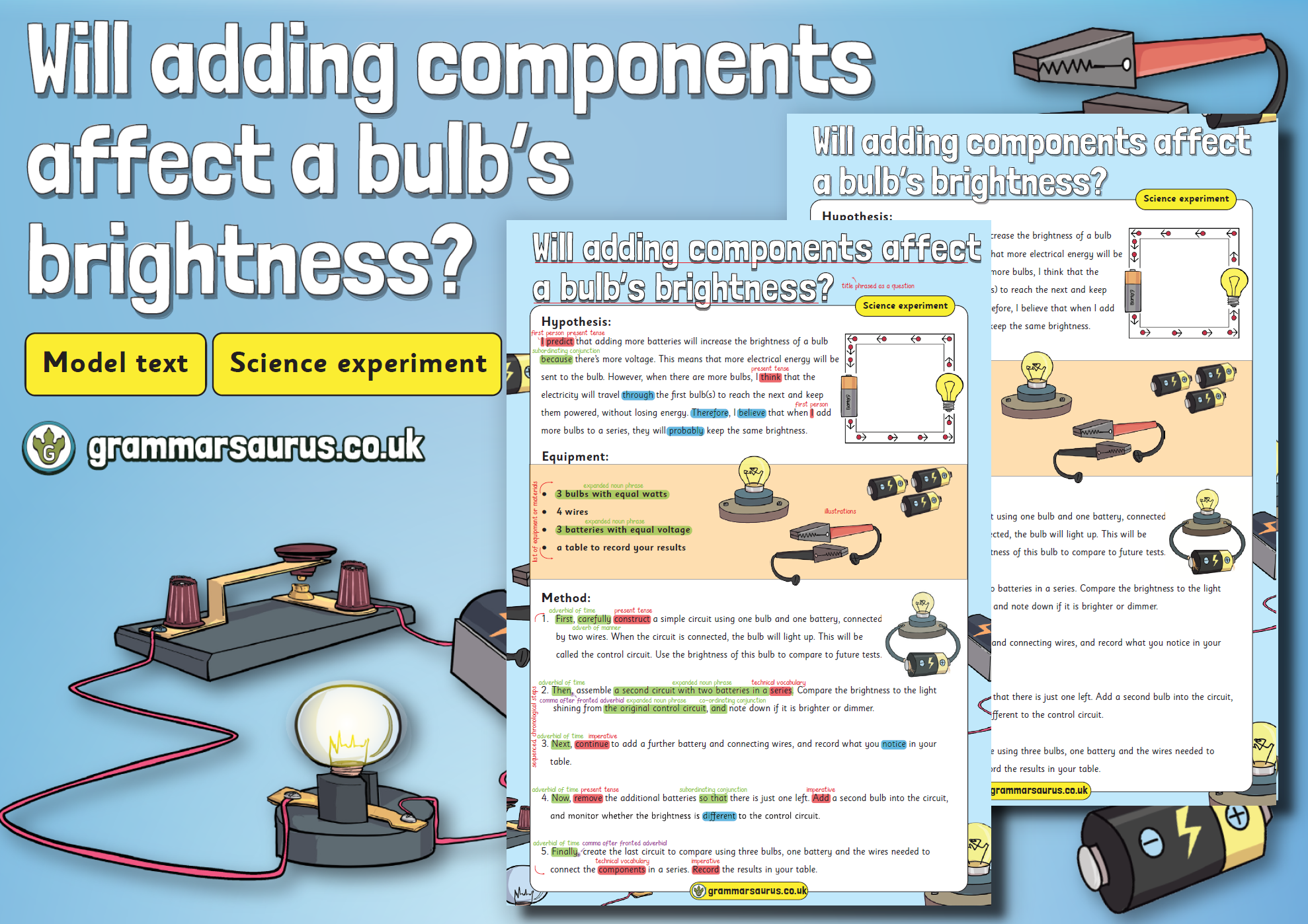 Year 4 Model Text – Science Experiment – Will adding components affect ...