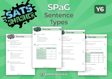 Y6 SATs Smasher (SPAG): Sentence Types - Grammarsaurus