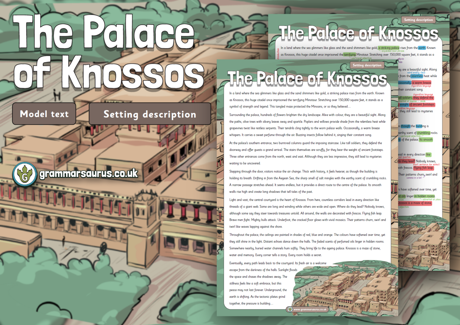 Year 4 Model Text – Setting description – The Palace of Knossos ...