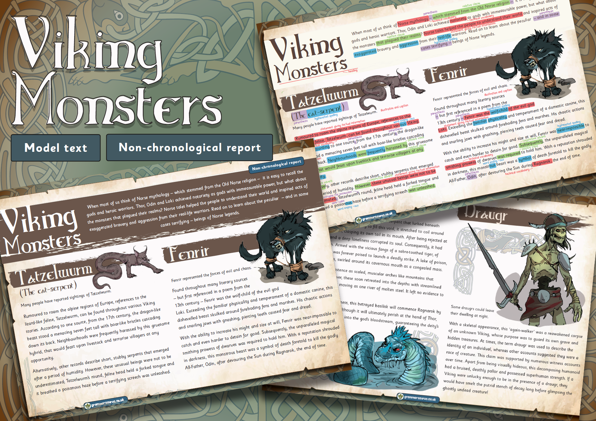 Year 6 Model Text – Non-chronological report – Viking Monsters ...