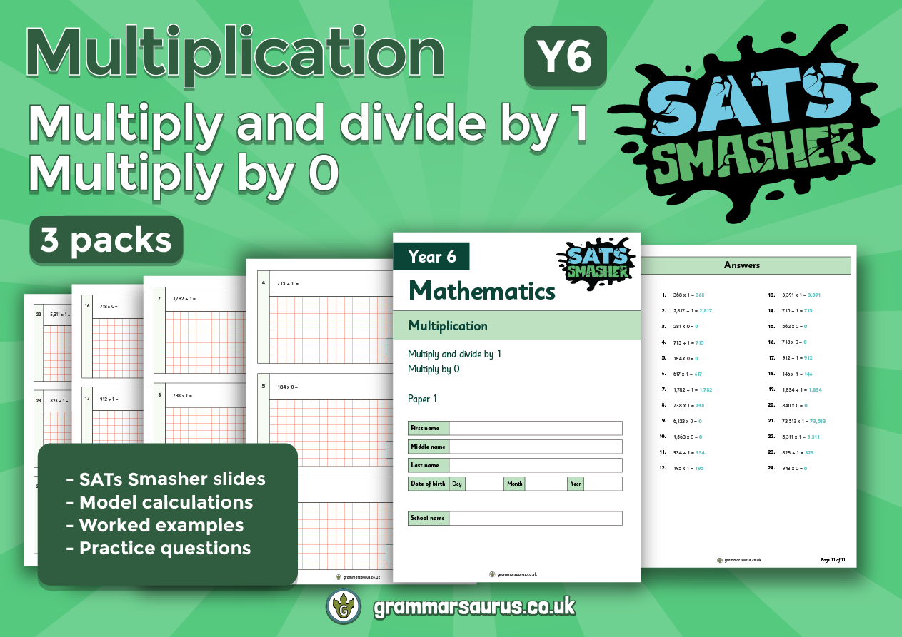 Y6 SATs Smasher (Maths): Arithmetic - Multiplication - Multiply and ...