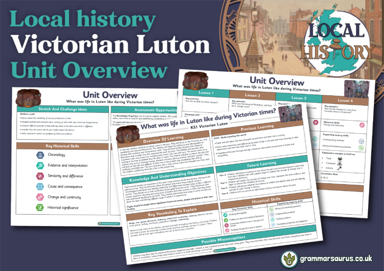KS1 Local history - Victorian Luton - Unit Overview - Grammarsaurus