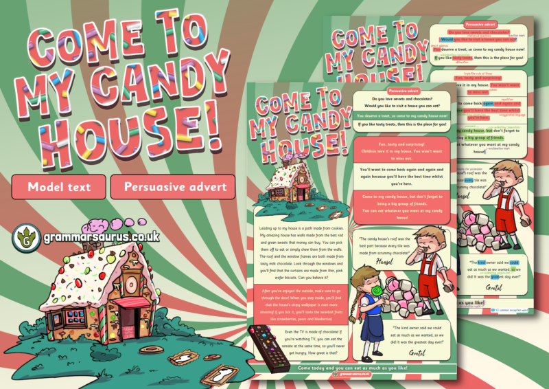 Year 2 Model Text – Persuasive advert – Come to my candy house ...