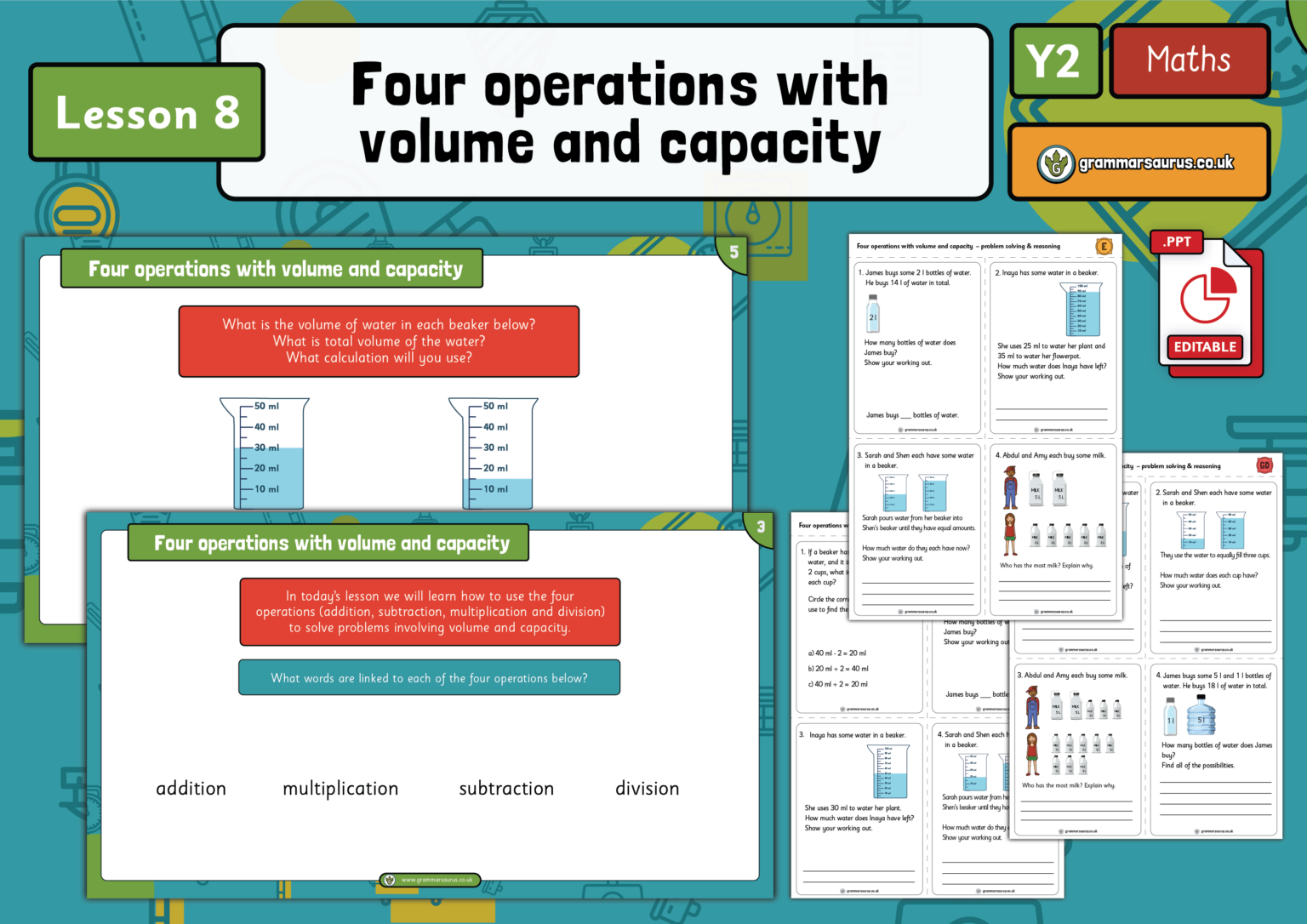 Year 2 Mass, Capacity and Temperature - For operations with volume and ...
