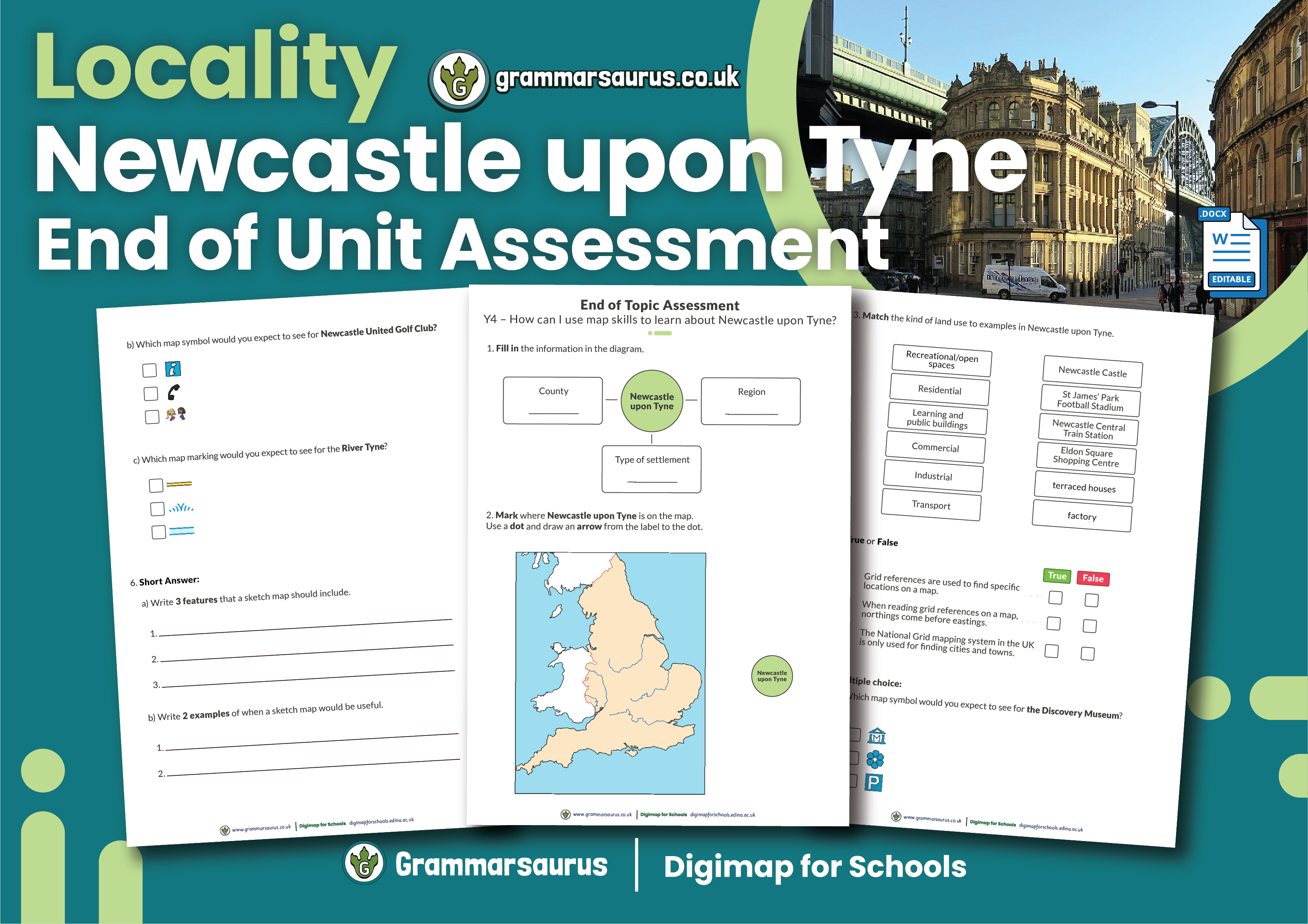 End of Unit Assessment ad - Grammarsaurus