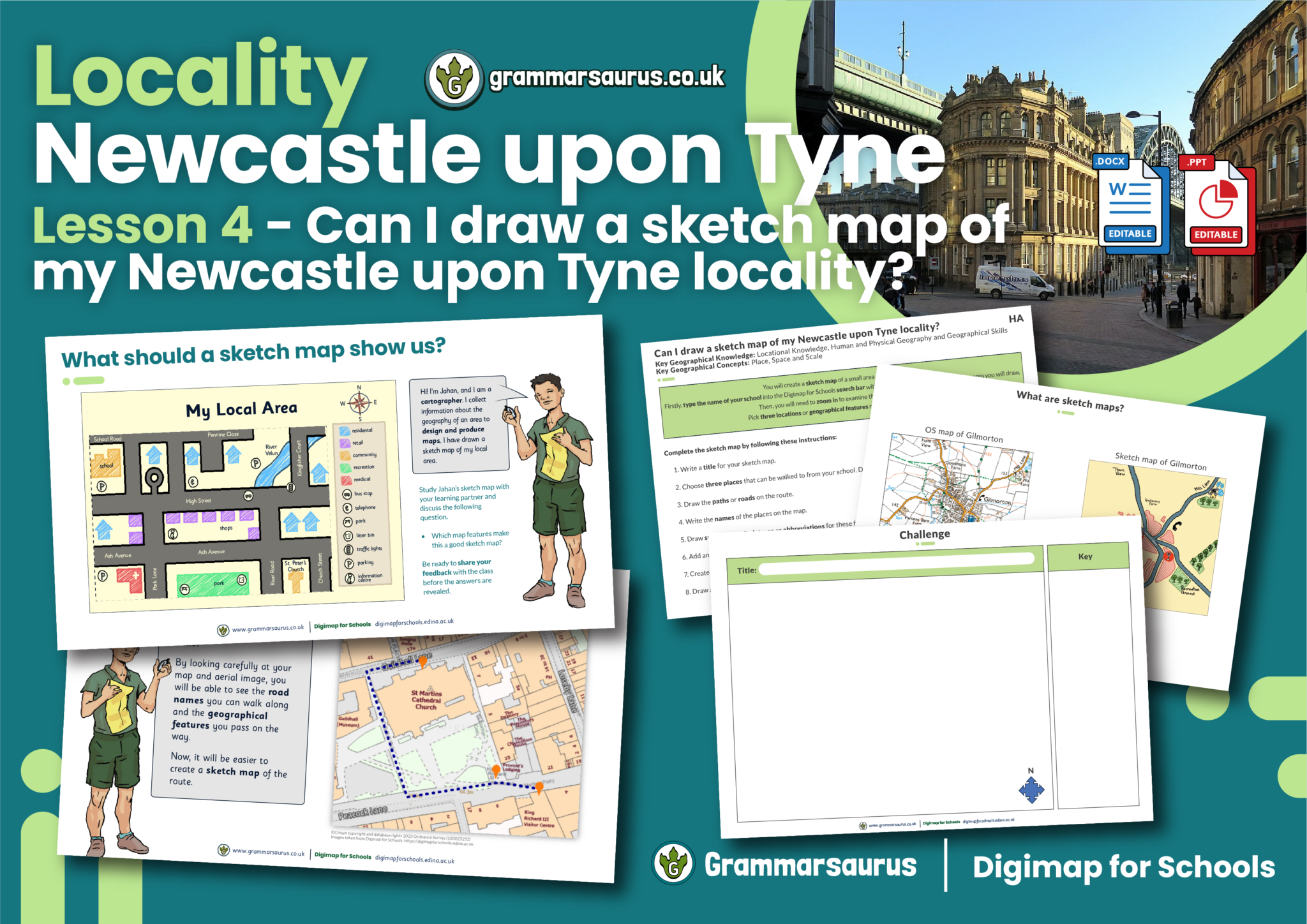 Y4 Locality Unit - Can I draw a sketch map of my Newcastle-upon-Tyne ...