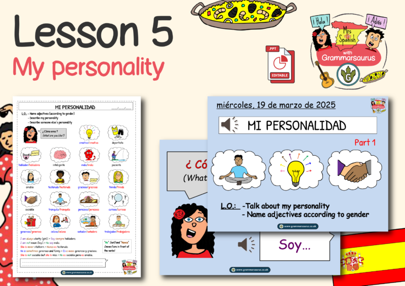 Year 6 - My Personality - Lesson 5 - Grammarsaurus