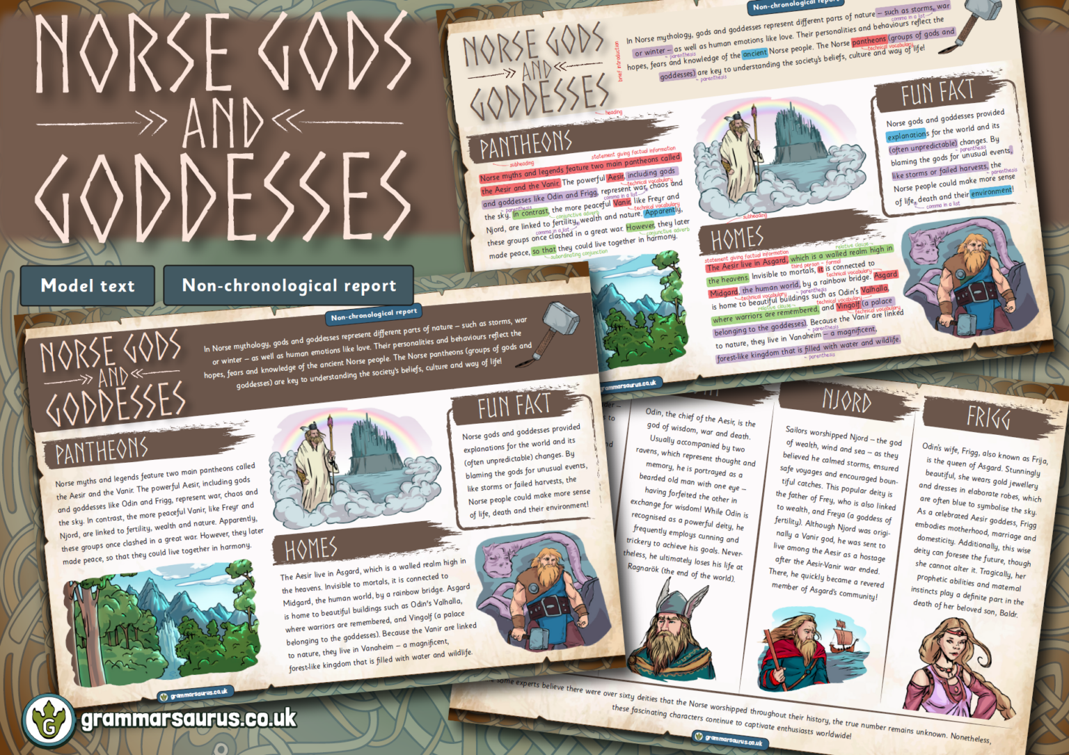 Year 5 Model Text – Non-chronological report - Norse Gods and Goddesses ...