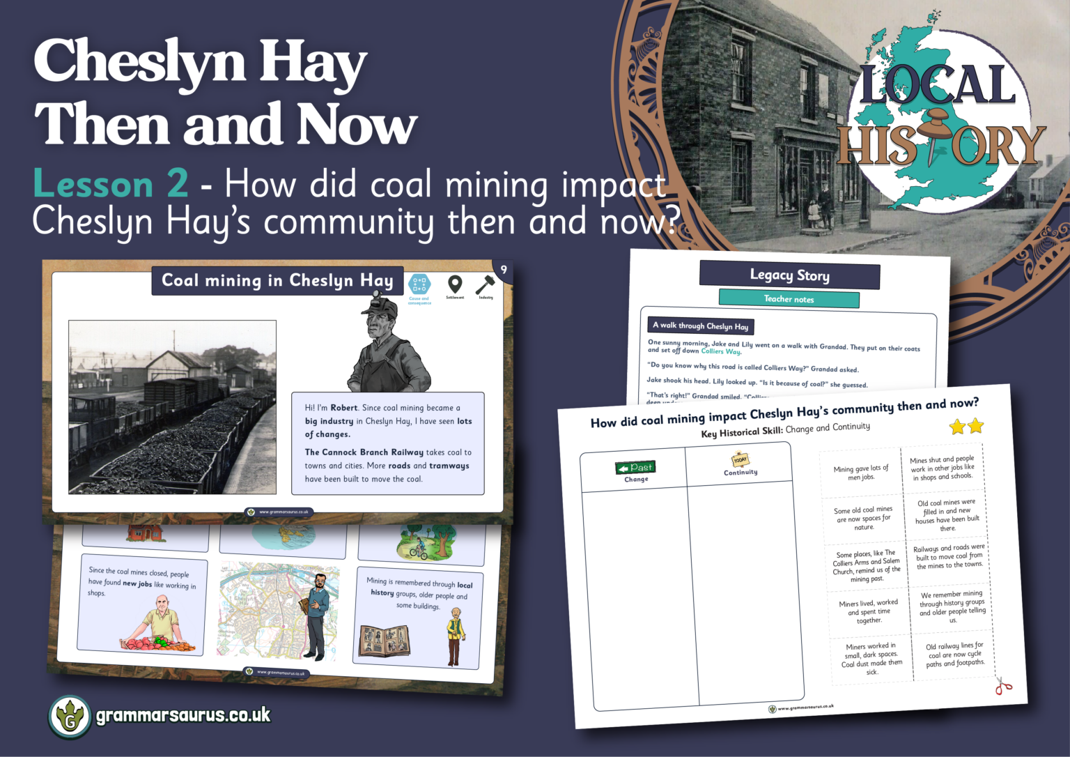 KS1 Local History - Cheslyn Hay Then and Now - How did coal mining ...