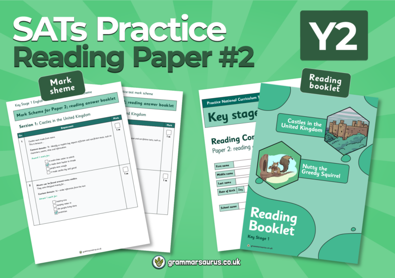 Year 2 SATs Practice - Reading Paper 2 - Grammarsaurus