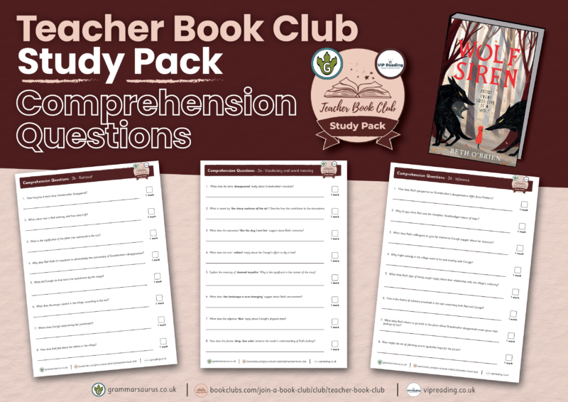 Teacher Book Club - Wolf Siren - Beth O'Brein - Comprehension Questions ...