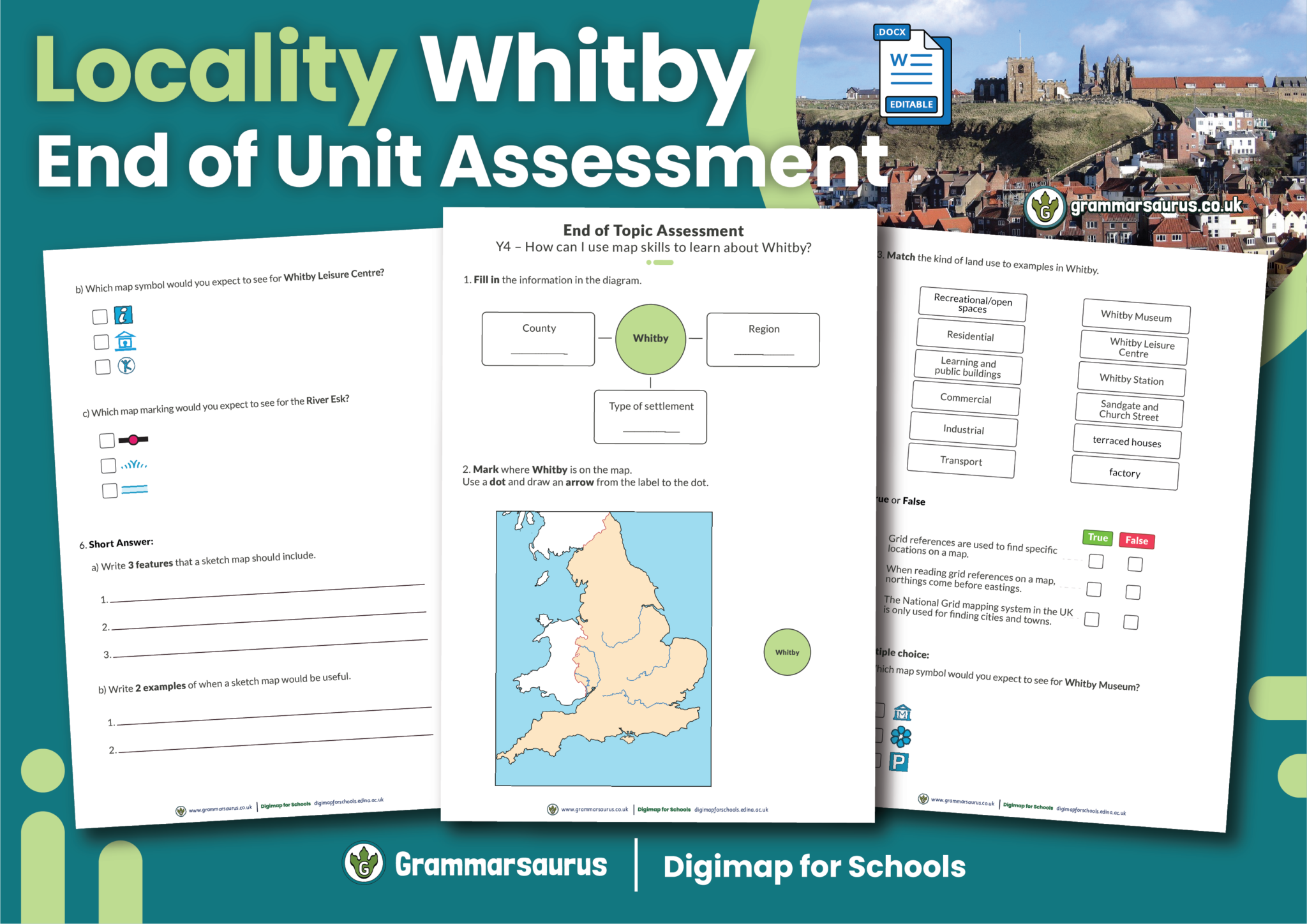 Y4 Locality Unit - Whitby - End of unit assessment - Grammarsaurus