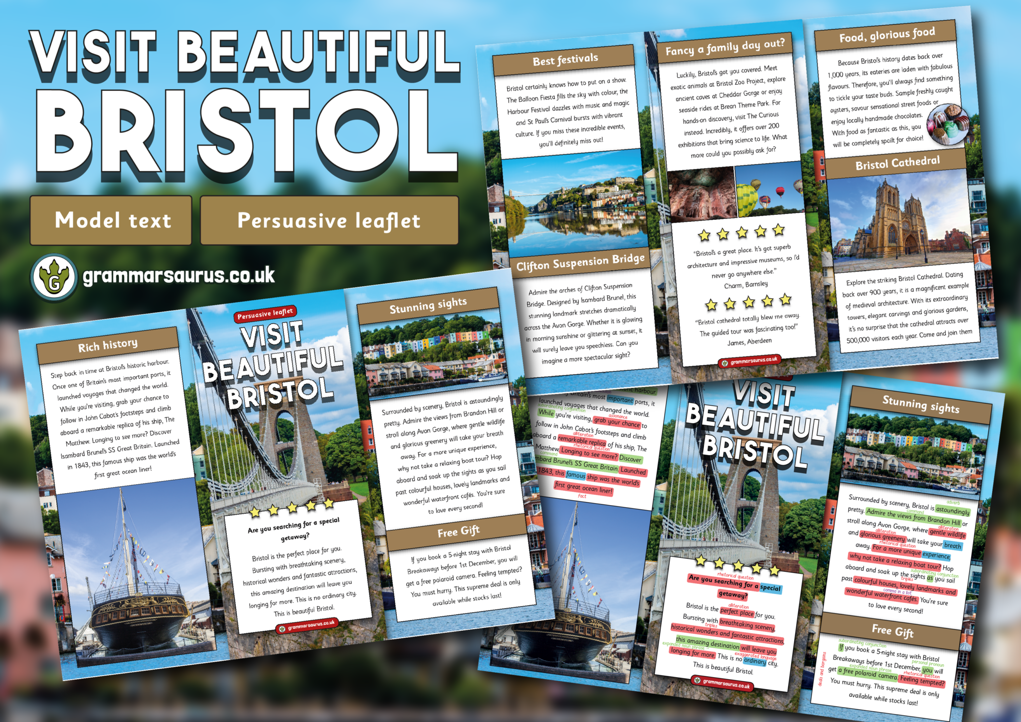 Year 4 Model Text – Persuasive leaflet – Visit Beautiful Bristol ...