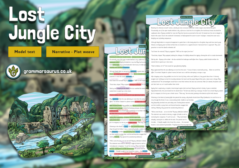 Year 5 Model Text - Narrative - Plot weave - Lost Jungle City ...