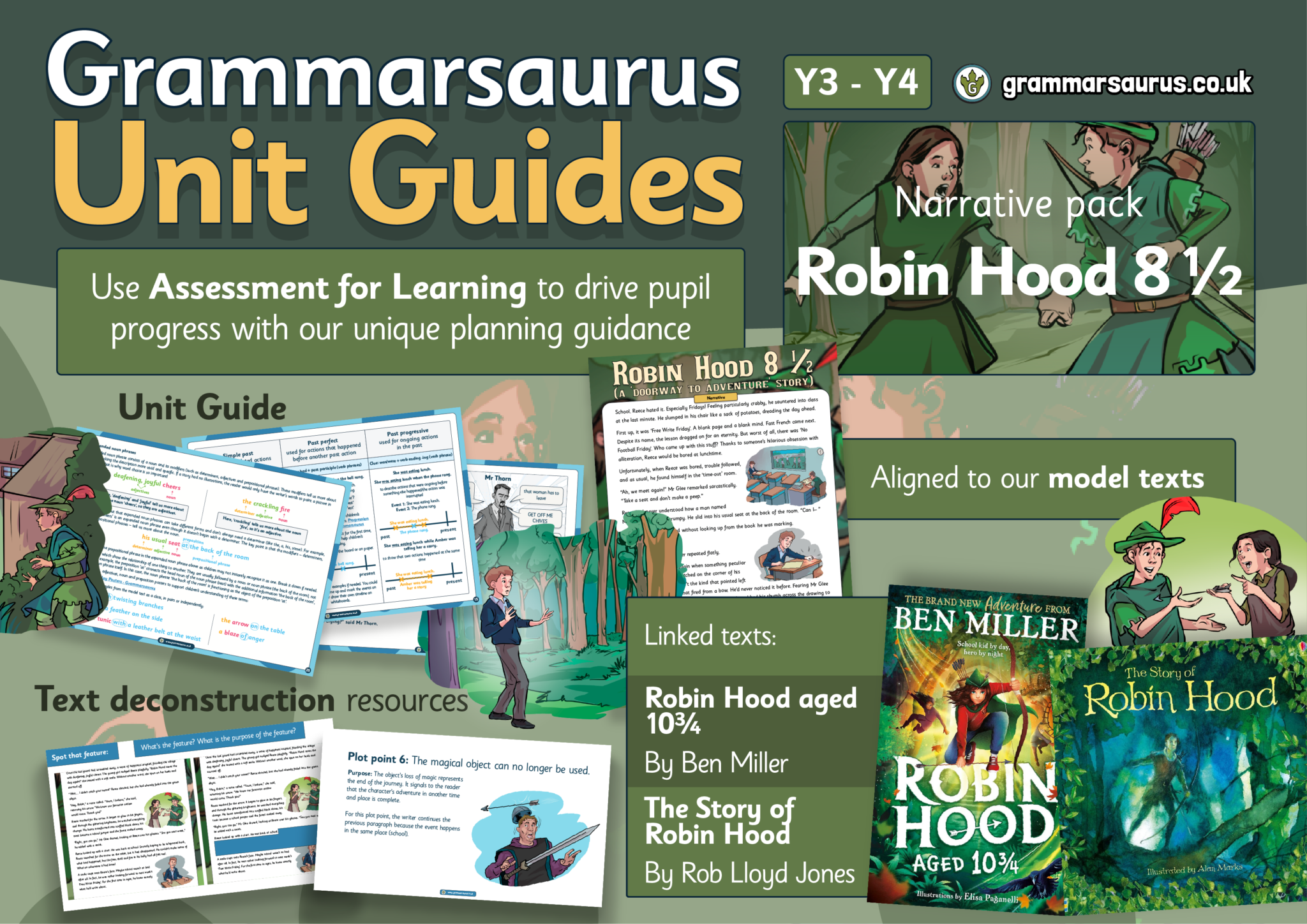 Year 3/4 Unit Guide – Narrative Pack – Robin Hood 8 1/2 - Grammarsaurus