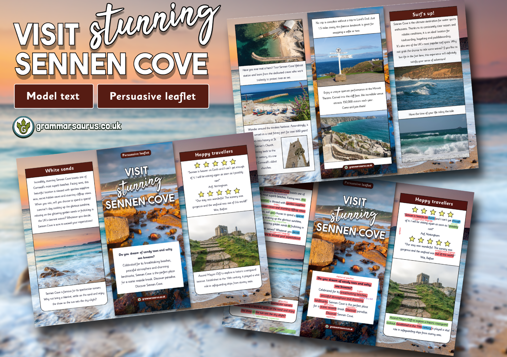 Year 4 Model Text – Persuasive leaflet – Visit stunning Sennen Cove ...