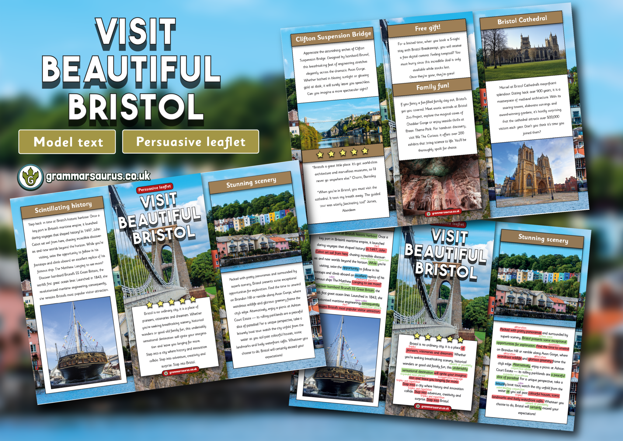 Year 6 Model Text – Persuasive leaflet – Visit Beautiful Bristol ...