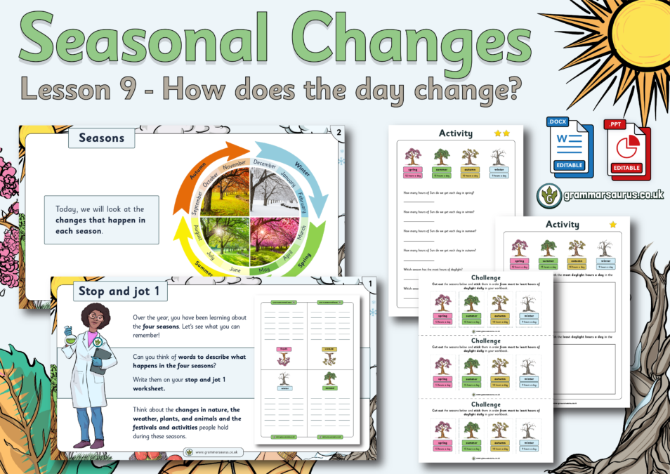 Year 1 Seasonal Changes - Grammarsaurus