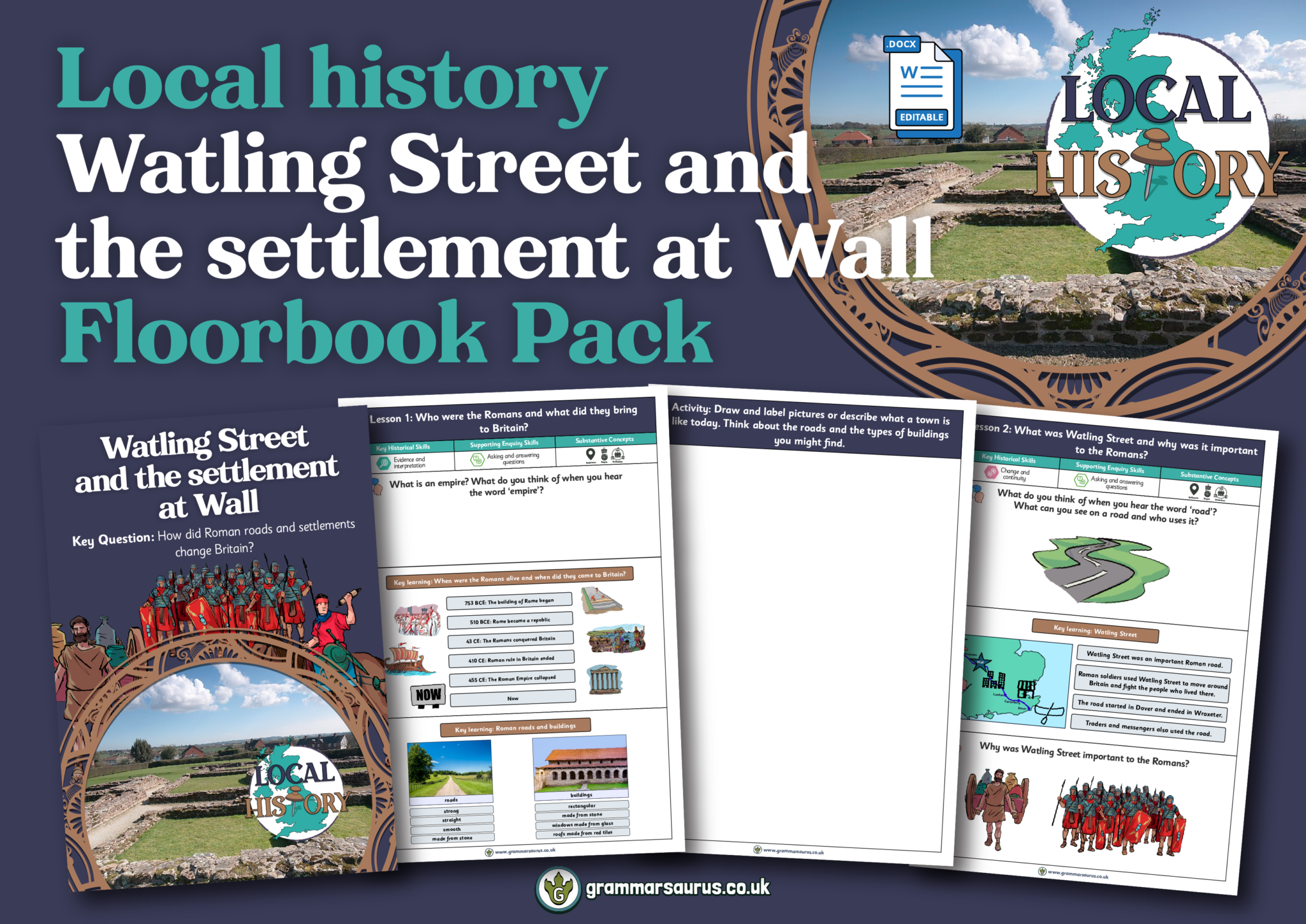 KS1 Local history - Watling Street and the settlement of Wall ...