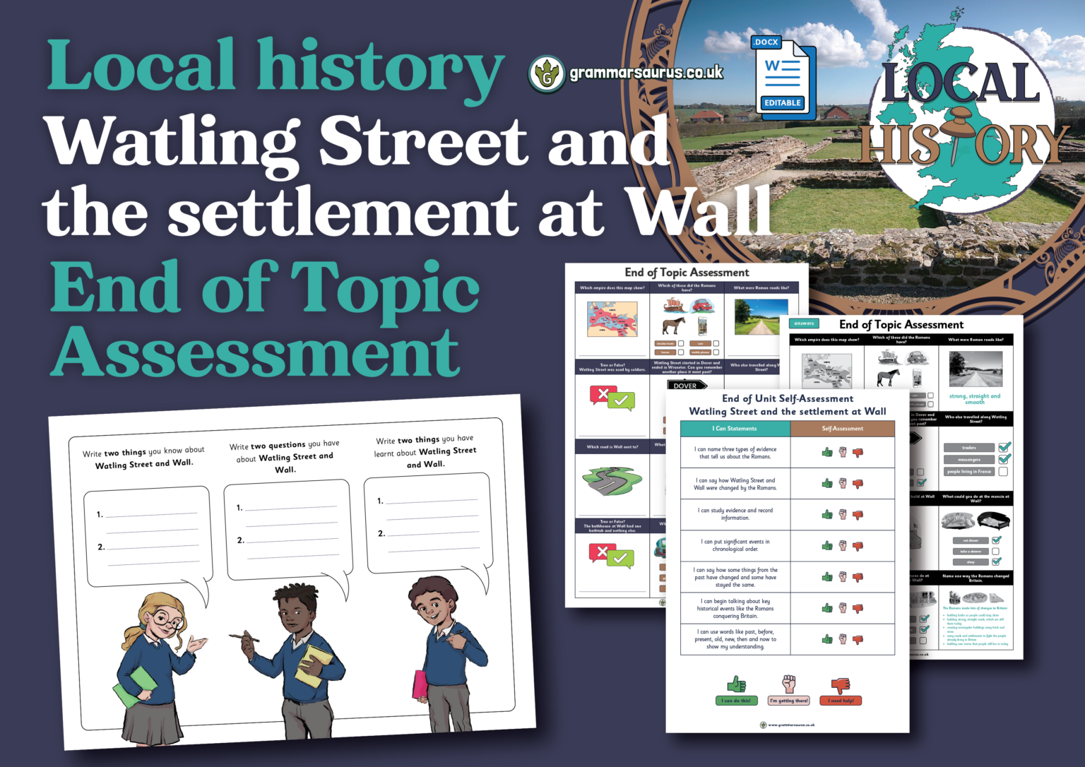 KS1 Local history – Watling Street and the settlement of Wall - End of ...