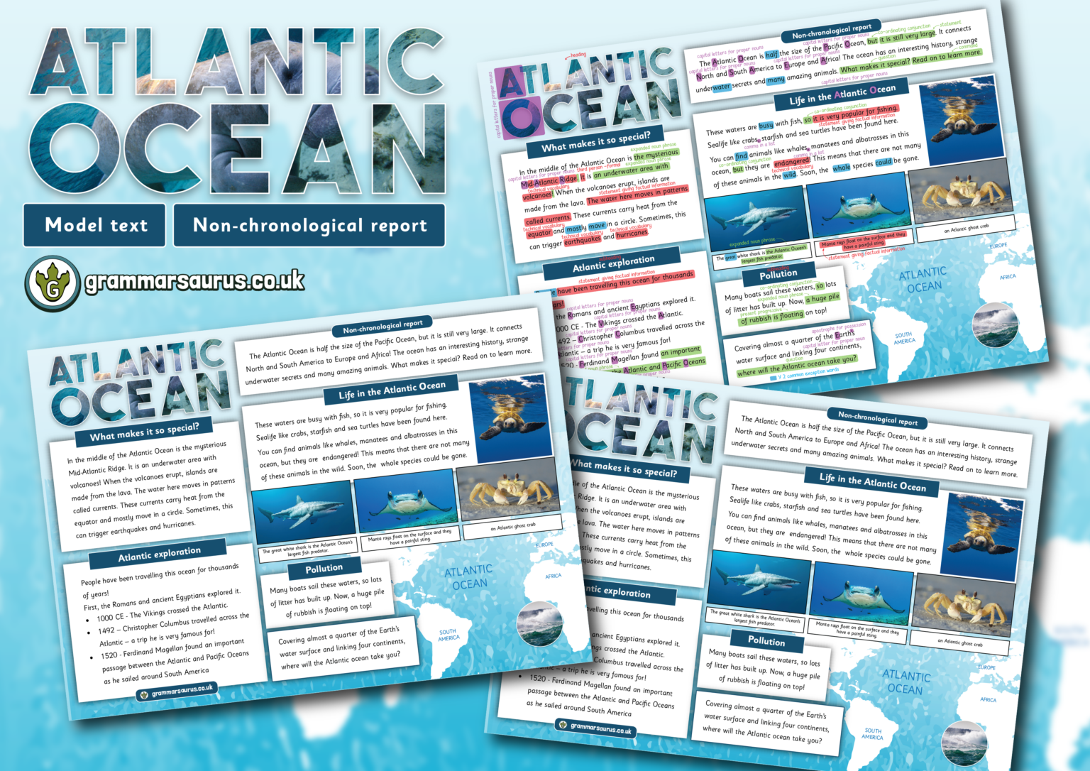 Year 2 Model Text – Non-chronological report – Atlantic Ocean ...