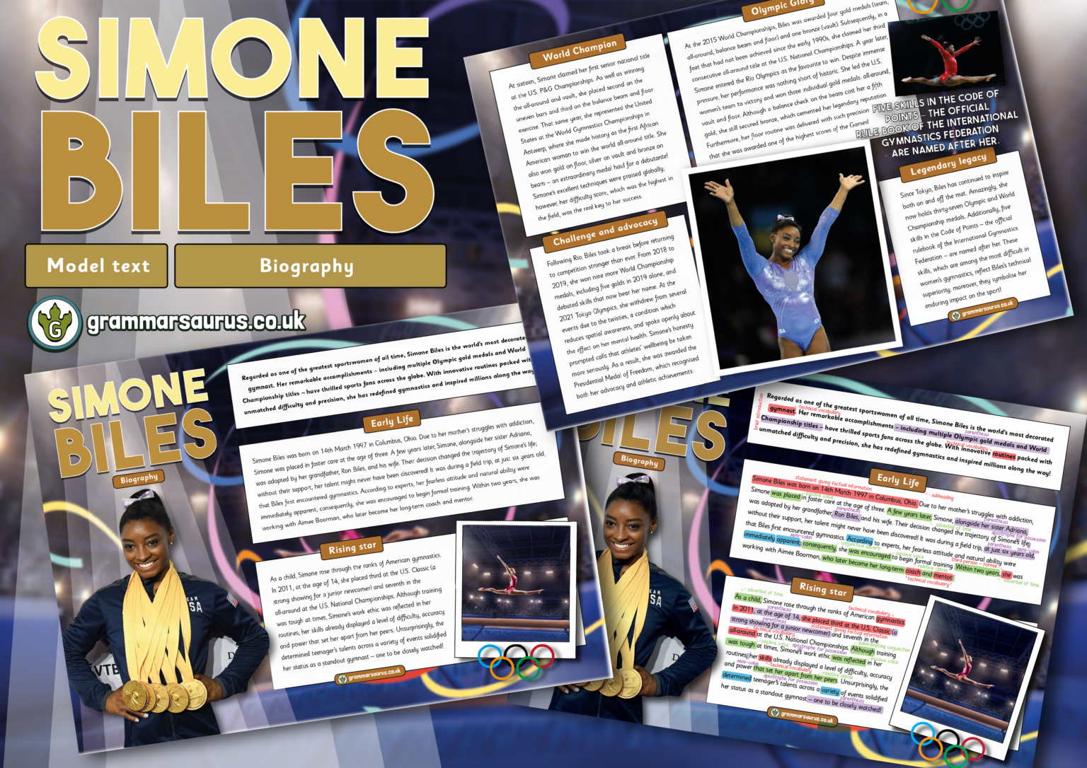 Year 6 Model Text – Biography – Simone Biles - Grammarsaurus