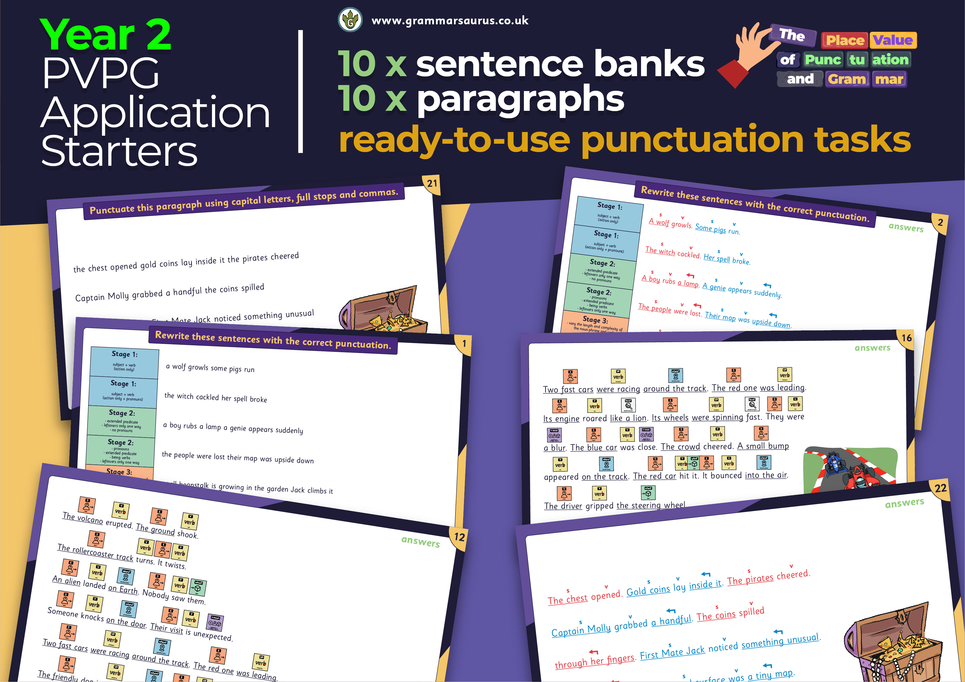 Year 2 PVPG Application Starters - Grammarsaurus