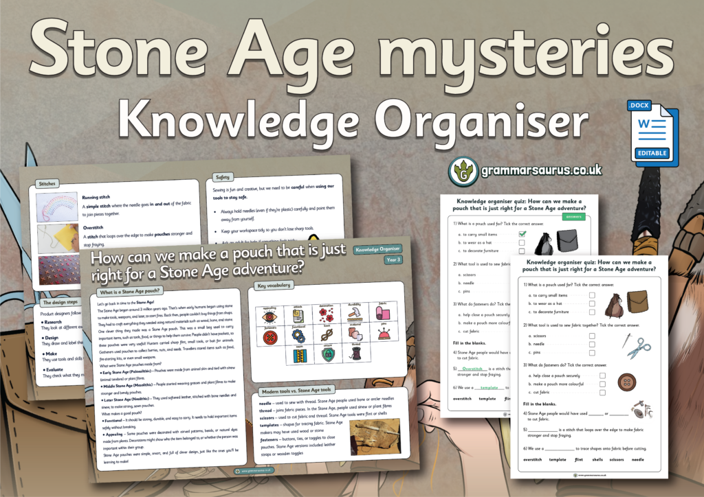 Year 3 - Textiles - Stone Age mysteries - Knowledge Organiser ...