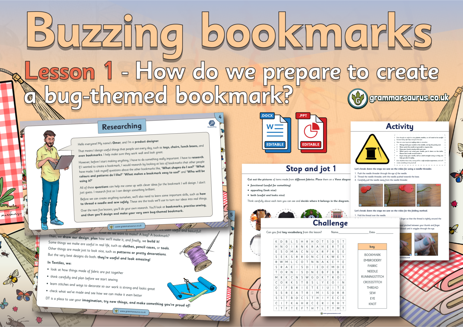 Year 2 - Buzzing bookmarks - How do we prepare to create a bug-themed ...