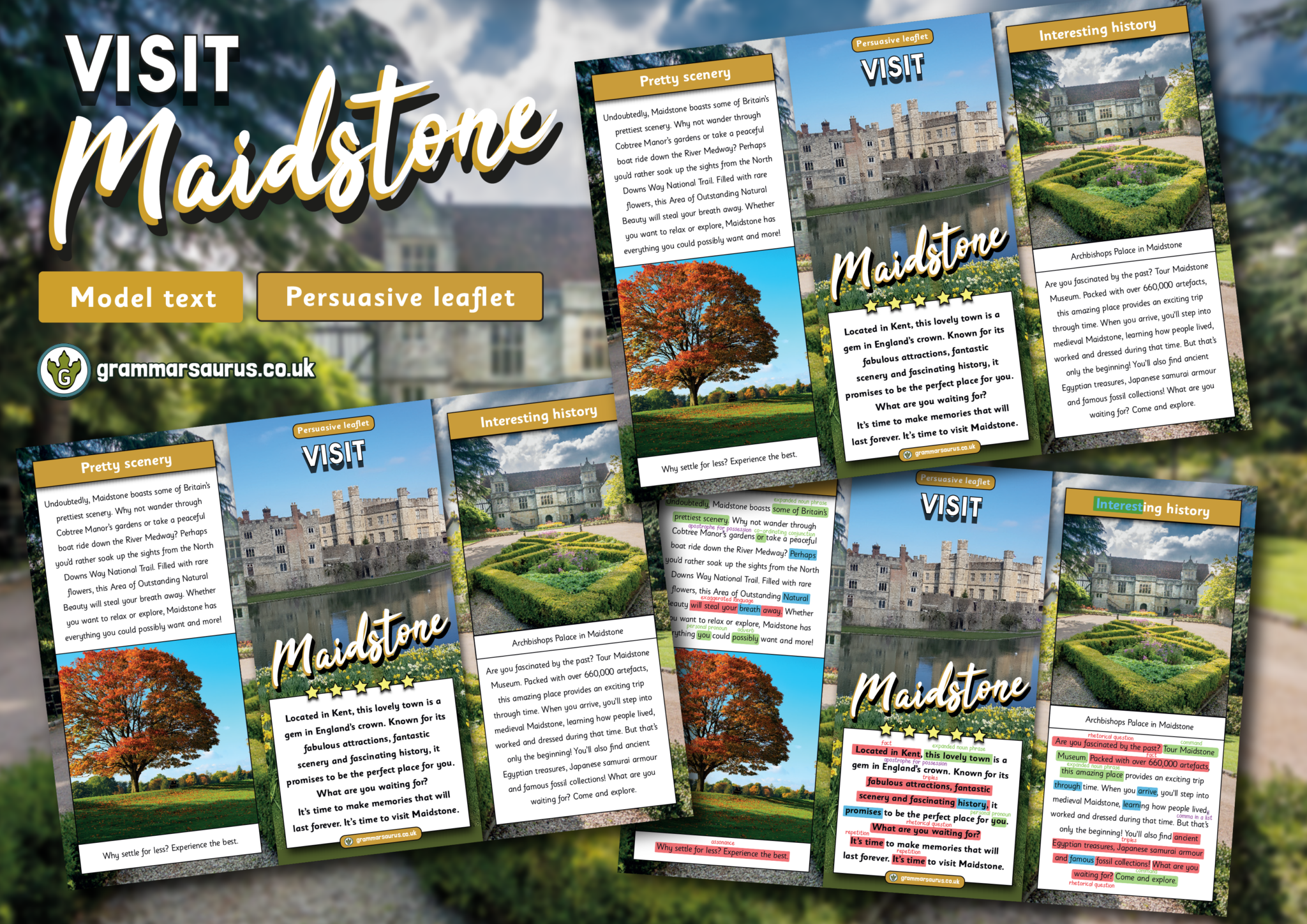 Year 4 Model Text – Persuasive leaflet – Visit Maidstone - Grammarsaurus