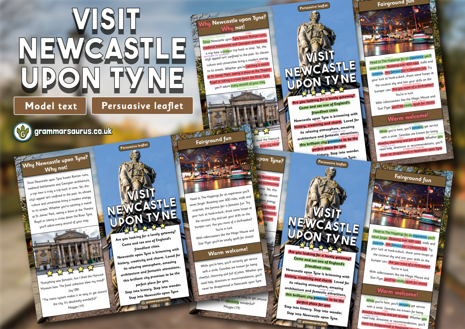 Year 4 Model Text – Persuasive leaflet – Visit Newcastle upon Tyne ...
