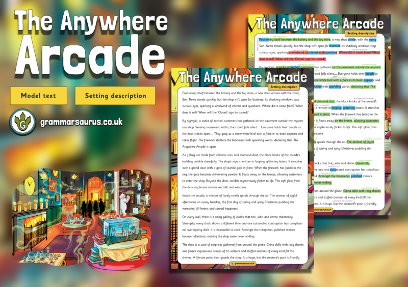 Year 4 Model Text – Setting description – The Anywhere Arcade ...