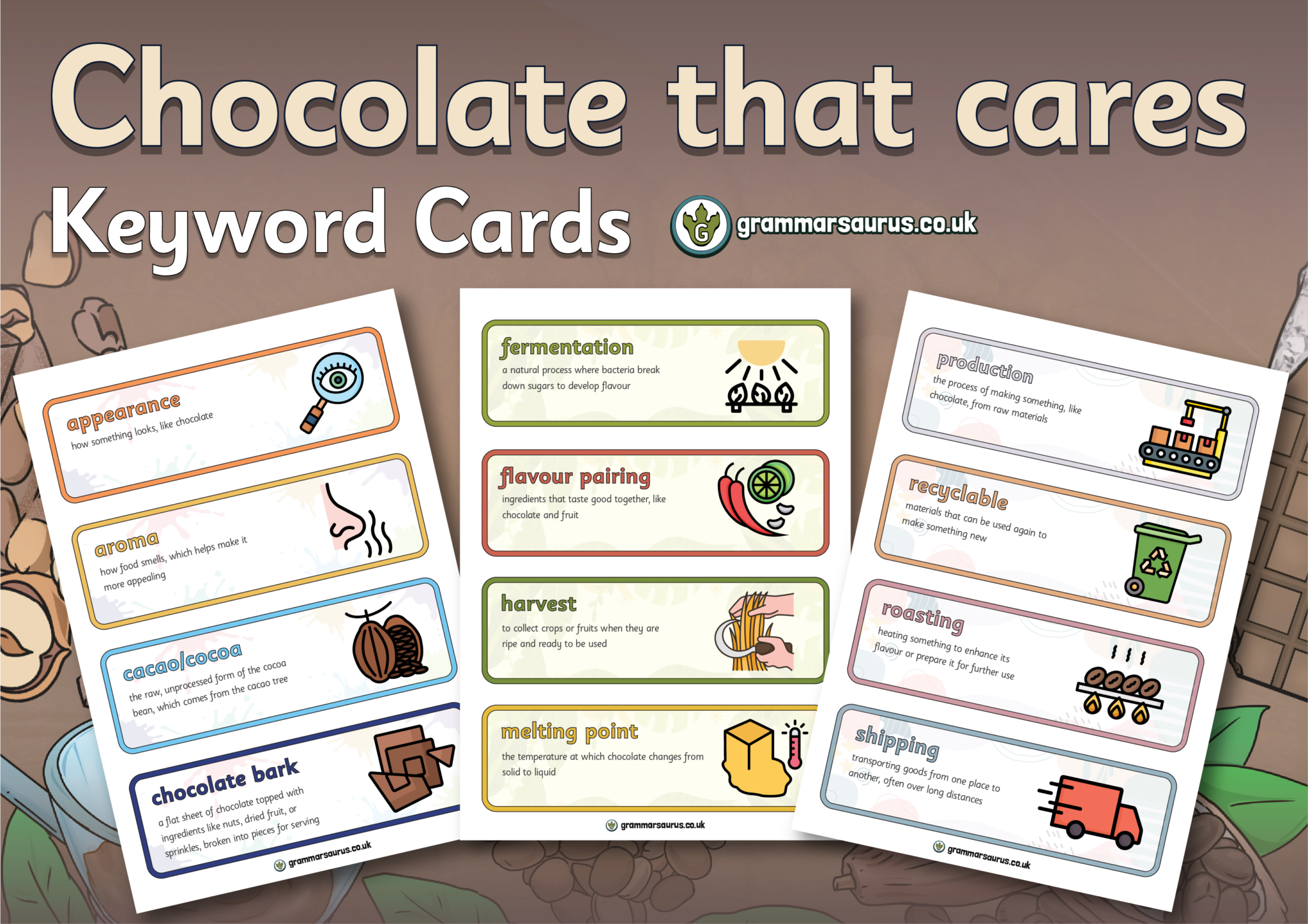 ad - keyword cards - Grammarsaurus