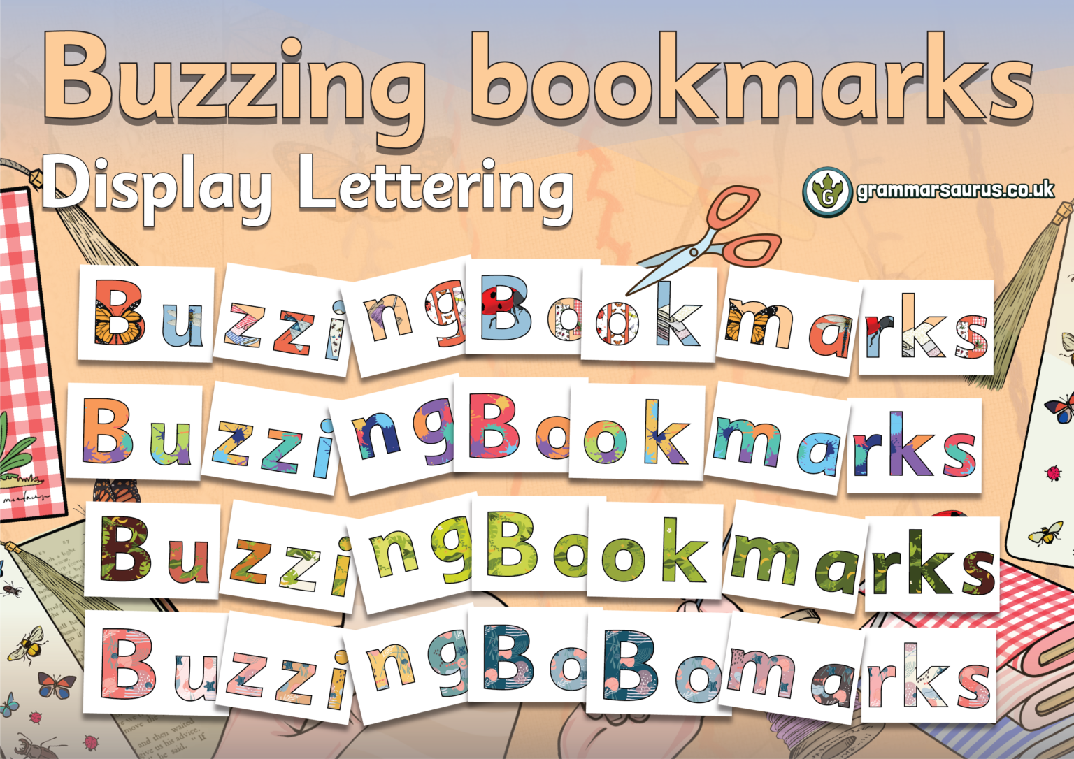 Display lettering ad - Grammarsaurus
