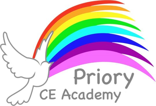 Priory CE Academy Logo 2023 - Grammarsaurus
