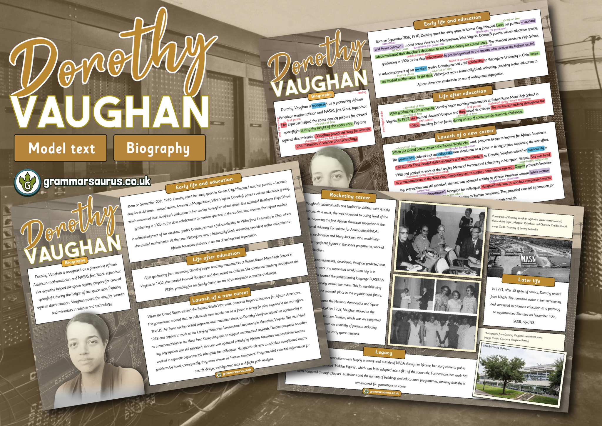 Year 5 Model Text – Biography – Dorothy Vaughan - Grammarsaurus