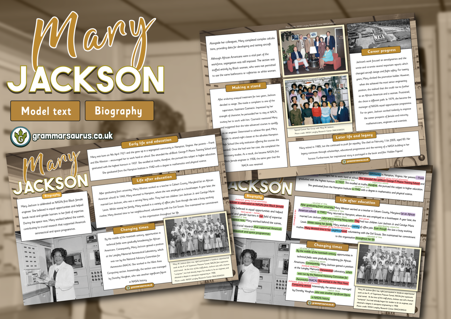 Year 5 Model Text – Biography – Mary Jackson - Grammarsaurus