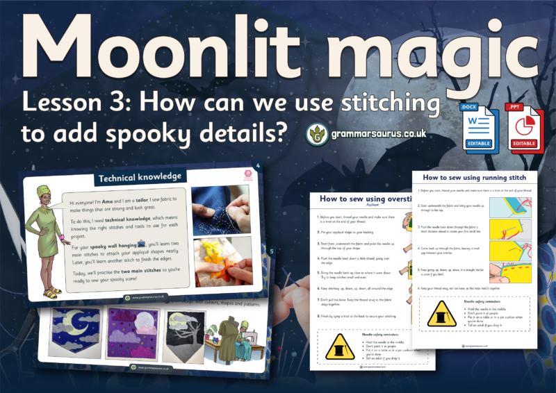 Year 5 – Moonlit magic – How can we use stitching to add spooky details ...