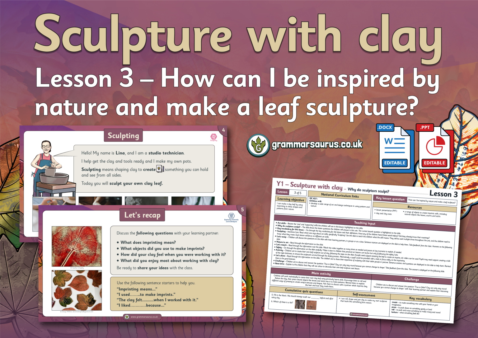 Year 1 Art – Sculpture with clay – How can I be inspired by nature and ...