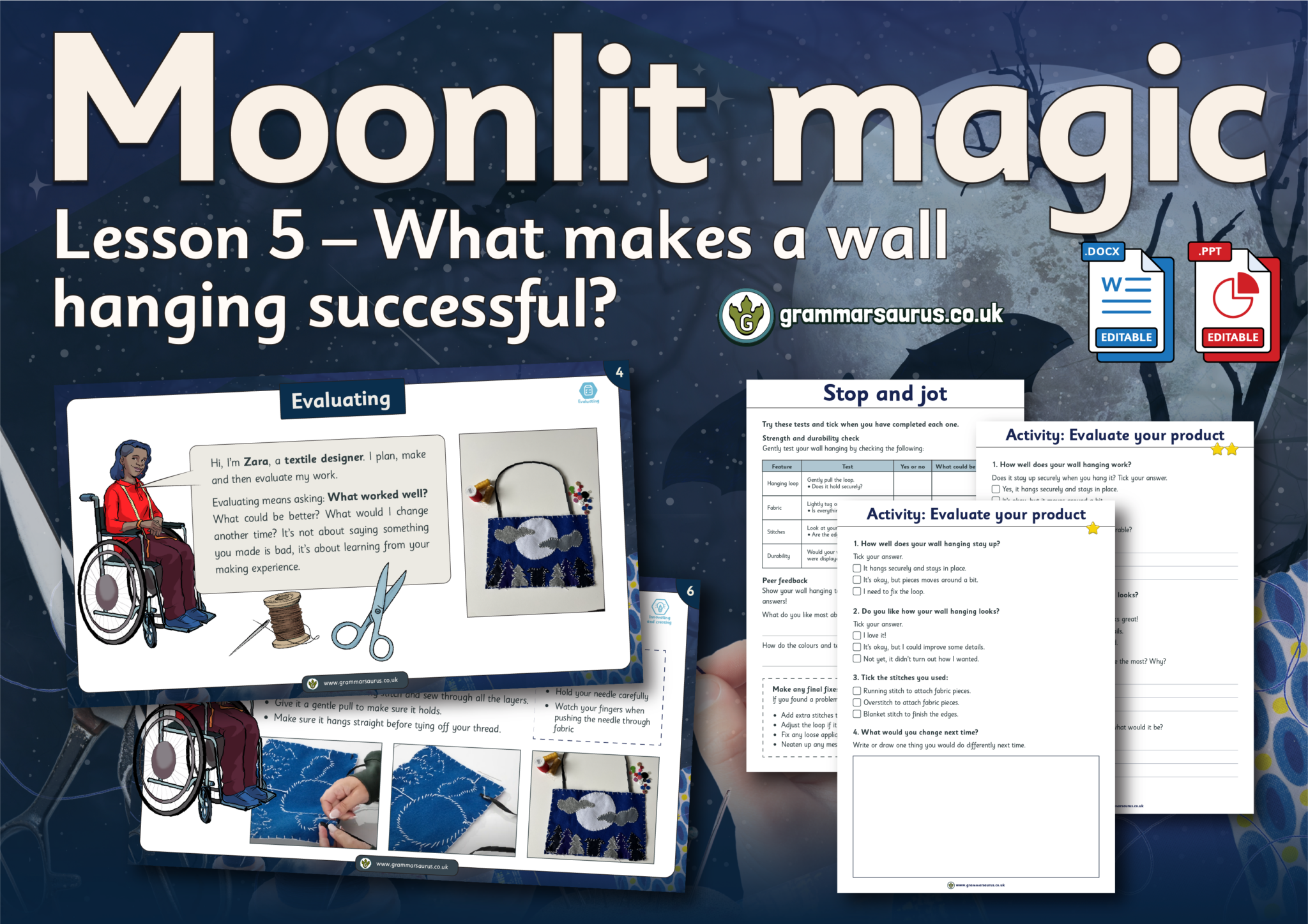 Year 5 - Moonlit magic - What makes a wall hanging successful? - Lesson ...